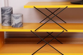 TV stolek Zigzag 120 cm žlutý