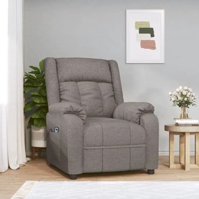 Elektrické polohovací křeslo taupe textil 3143575