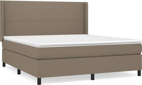 Box spring postel s matrací taupe 180x200 cm textil 3131293