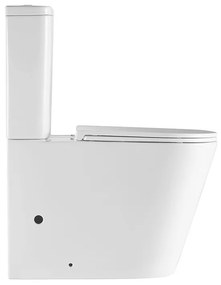 Mereo WC kombi vyvýšené 390 x 880 x 670 mm Smart Flush Rimless spodní/zadní odpad vč. sedátka keramika bílá VSD92T1