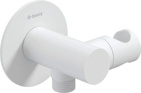 Deante Angled hose connector, round, with hand shower holder
