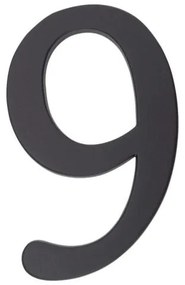 PSG 64.159 - hliníková 3D číslice 9, číslo na dům, výška 190 mm, černá