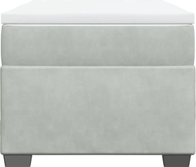 Box spring postel s matrací světle šedá 80 x 200 cm samet 3285245