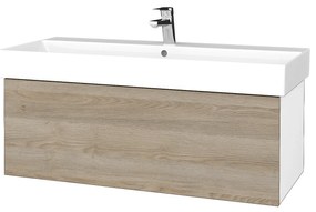 Dřevojas Koupelnová skříň VARIANTE SZZ 100 Varianta: N01 Bílá lesk / D06 Ořech