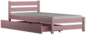 BabyBeds Postel z borovicového masivu KARO Velikost postele: 200x90 cm, Barva postele: Růžová