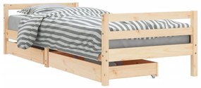 Dětská postel se zásuvkami 90 x 200 cm masivní borové dřevo - Default Title