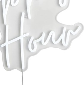 Neonové nástěnné svítidlo bílé vč. LED - Happy Hour