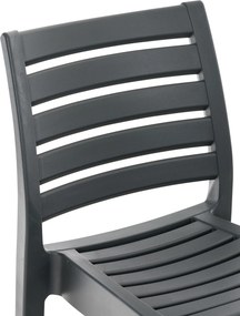 Sada 4 barových židlí Ares – tmavě šedá