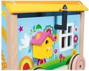 GOKI Dřevěný karavan pro panenky / od 3 let / cca 12 dílů