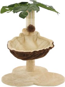 Škrabadlo pro kočky se sisalovými sloupky 50 cm béžovo-hnědé 170595