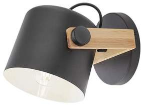 Smarter 01-2399 závěsné svítidlo Pooh, černé, dřevo, 1xE27, ø16cm
