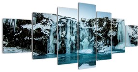 Obraz zamrzlých vodopádů (210x100 cm)