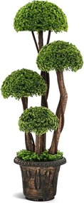 Costway Artificial Topiary Tree z cedrového dřeva dekorativní umělý strom 90 cm