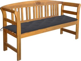 vidaXL Zahradní lavice s poduškou 157 cm masivní akáciové dřevo [3064288] Barva: antracitová