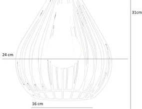 Černé závěsné svítidlo s kovovým stínidlem ø 24 cm – Opviq lights