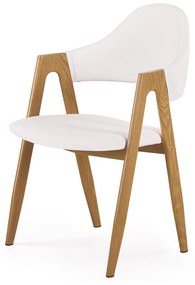 Bílá židle KEN z lakované oceli