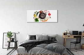 akrylový obraz Lžíce rajčata petržel 120x60 cm