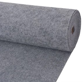 Výstavářský koberec - vroubkovaný - 1,6x20 m | šedý