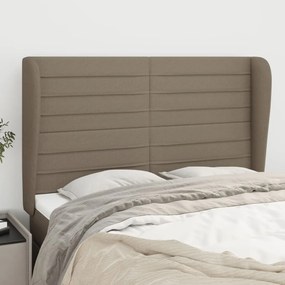 Čelo postele typu ušák taupe 147x23x118/128 cm textil 3118098