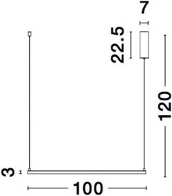Závěsné LED svítidlo NOVA LUCE ETERNA 50W 3000K 9990731 stmívatelné Triac