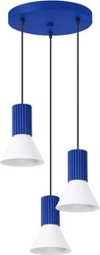 Modré kovové závěsné svítidlo ø 30 cm Niru – Sollux