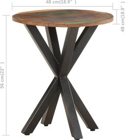 Odkládací stolek 48 x 48 x 56 cm masivní recyklované dřevo 320658