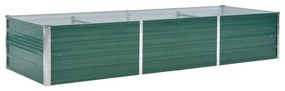 vidaXL Vyvýšený záhon pozinkovaná ocel 240 x 80 x 45 cm zelený