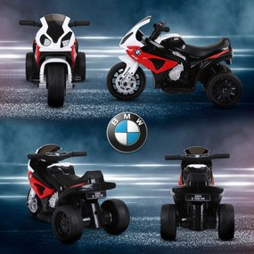 HOMCOM BMW S1000RR licencovaná dětská elektrická tříkolka s baterií, dětské vozidlo, ocel, červená, 66x37x44 cm| Aosom