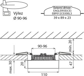 LED podhledové svítidlo McLED NIXO 12W 4000K neutrální bílá ML-412.059.33.0