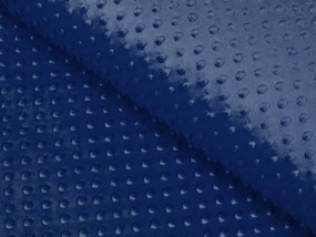 Biante Dětský povlak na polštář Minky 3D puntíky MKP-023 Tmavě modrý 60 x 60 cm