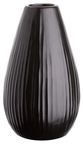 Butlers RIFFLE Váza 15,5 cm - černá