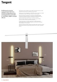 Redo 01-2201 - LED Nástěnné svítidlo TANGENT LED/14W/230V 3000K černá