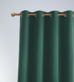 Room99 Hotový závěs na kroužcích Zatemňovací LAUREL Jednobarevný Barva: Zelená, Velikost: 140 x 280 cm