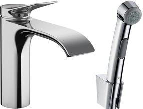 Hansgrohe Vivenis - Páková umyvadlová baterie s ruční sprchou Bidette a sprchovou hadicí 160 cm, chrom 75210000