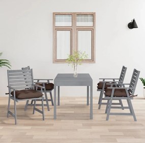 vidaXL Zahradní jídelní židle s poduškami 4 ks masivní akáciové dřevo [3078423] Barva: taupe