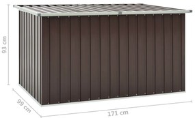 vidaXL Marketos Zahradní úložný box hnědý 171 x 99 x 93 cm