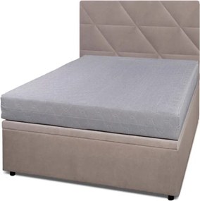 Postel Fro Caro 120x200 s roštem, úložným prostorem Mono 233, béž