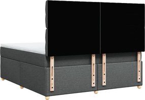 Box spring postel s matrací tmavě šedá 180x200 cm textil 3291367