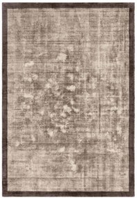 Černý koberec Ife Border Charcoal Silver Rozměry: 200x290 cm