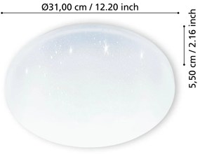 Stropní LED svítidlo Eglo Frania 900363 / ⌀ 31 cm / 18 W / starlight efekt / 4000K / bílá