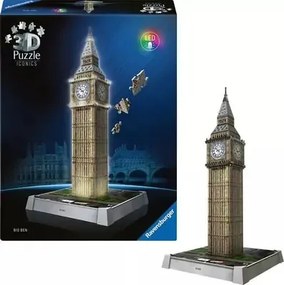 Ravensburger 3D Puzzle Iconics: Big Ben (Noční edice) / 216 dílků / od