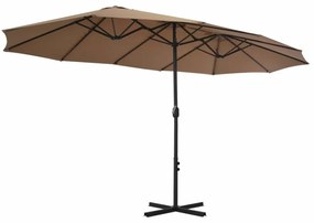 Zahradní slunečník s hliníkovou tyčí 460 x 270 cm