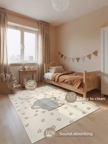 Hanse Home, Dětský koberec Adventures 106408 Cream Multicolor, 200x290, vícebarevná, dětský pokoj