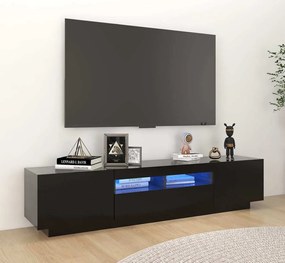 vidaXL TV skříňka s LED osvětlením 180x35x40 cm [3120167] Barva: Černá