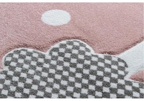 Dětský kusový koberec Ovečka růžový 200x290cm