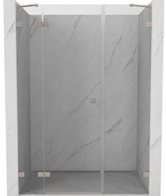 Mexen Lunar sprchové dveře otočné levé 125 cm, transparentní, kartáčovaný nikl - 834S-125-050-97-00-L