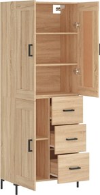 Skříň highboard dub sonoma 69,5 x 34 x 180 cm kompozitní dřevo 3200004