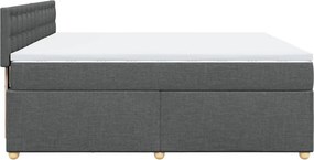 Box spring postel s matrací tmavě šedá 180x200 cm textil 3289074