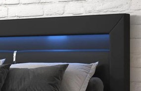 K&M postele Boxspring postel REPOS bez úložného prostoru, LED a USB Velikost postele: 180 × 200 cm, Výběr matrace: Taštičková zónová matrace - měkká …