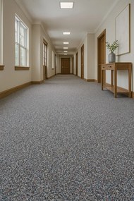 Timzo, Metrážový koberec New Techno 3525 šedé, zátěžový, na míru, šíře 4m,5m, šedá, ab (mřížka), chodba / předsíň